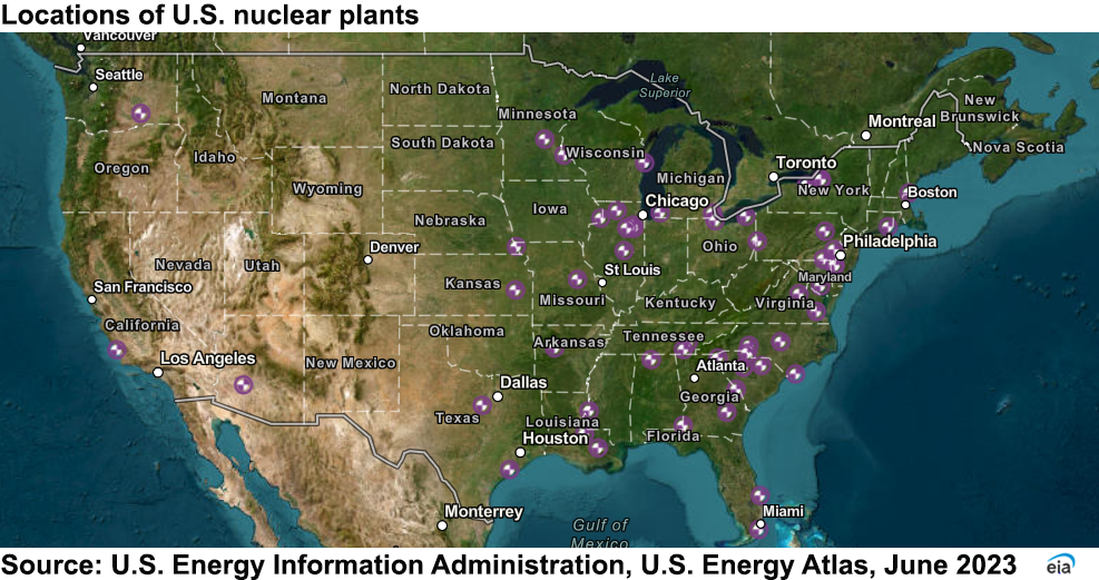 US Nuclear Power Plants A Current Map Amp Guide