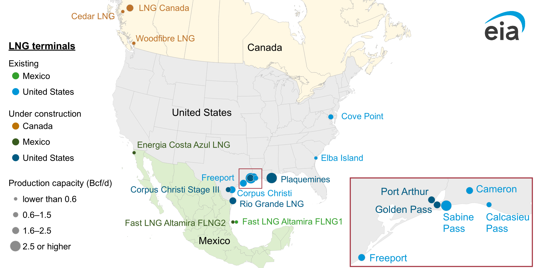 North America’s LNG export capacity is on track to more than double by ...